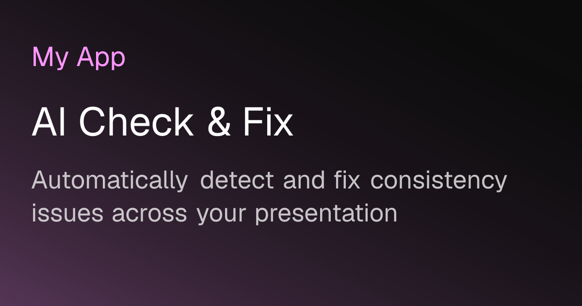 AI Check & Fix